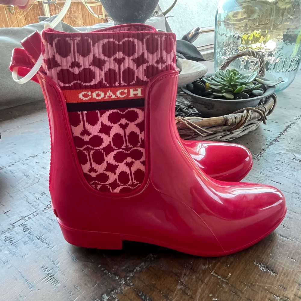 Coach Rivington Rain Boots - Gem